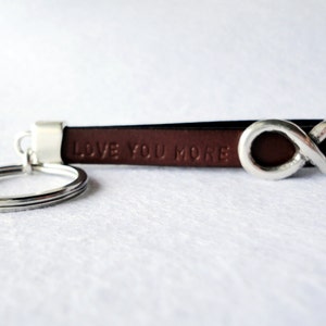 Infinity Keychain, Personalized Leather Engraved Key Chain Key Ring ...