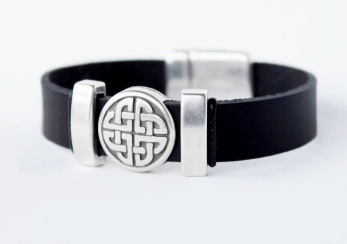 Celtic men leather bracelet Celtic jewelry for men bracelet | Etsy