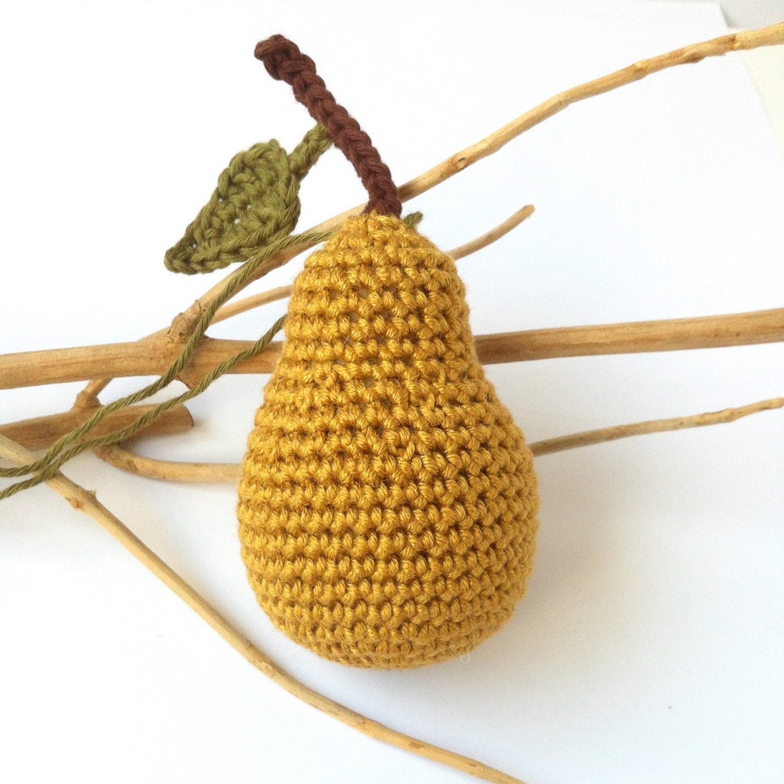 Gold Pear Ornament / Gold Christmas Tree Ornament / Christmas Tree ...
