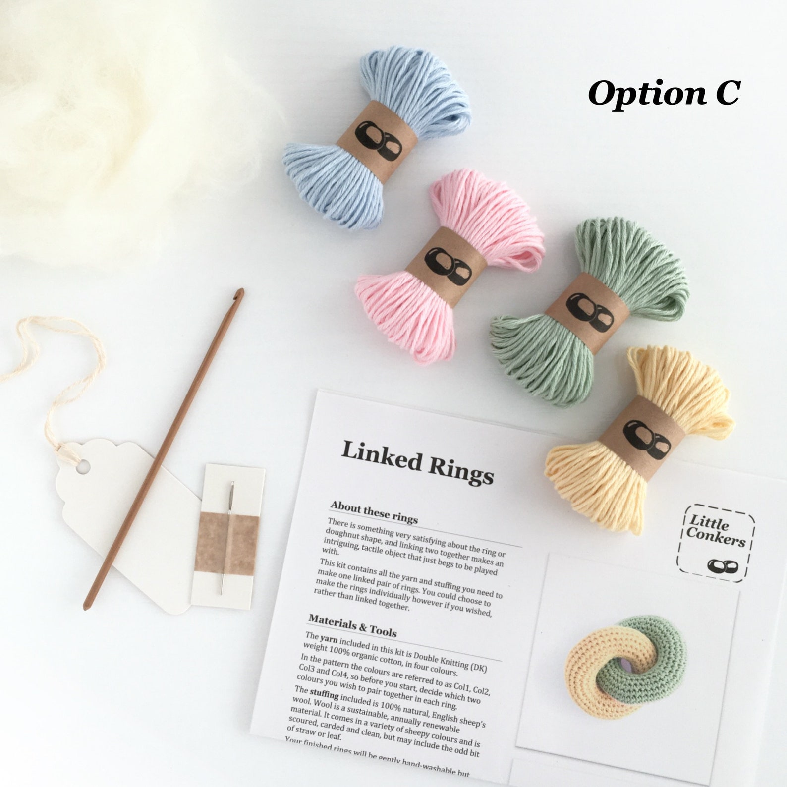 Crochet Kit / DIY Kit Beginner Crochet Kit / Baby Crochet Gift / Eco ...