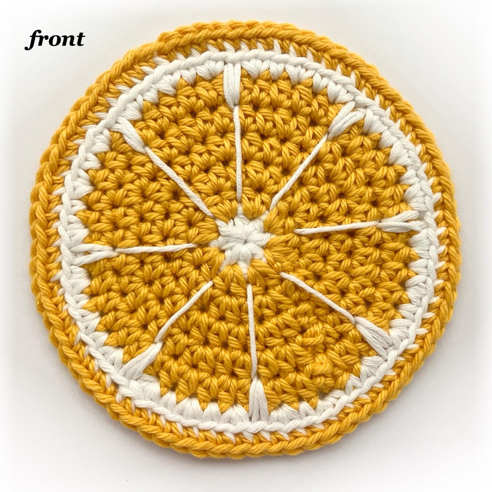 Citrus Slice Coasters Crochet Pattern / Crocheted Orange Lemon Lime ...