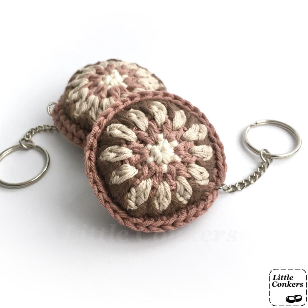 Organic Cotton Crochet Keychain / Bag Charm / Key Ring Eco-friendly ...