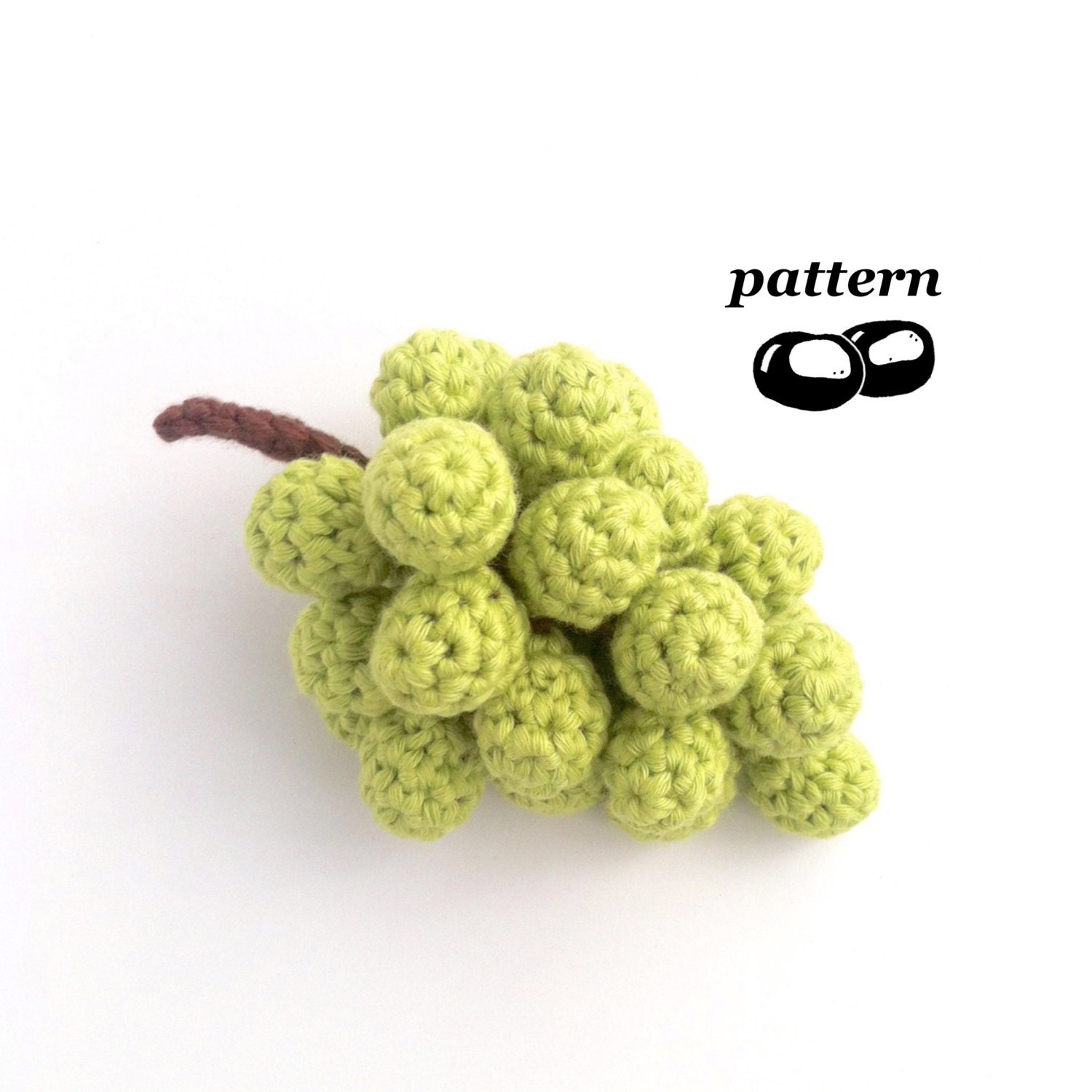 Grapes Crochet Pattern / Crochet Grapes Pattern / Crochet Bunch of ...
