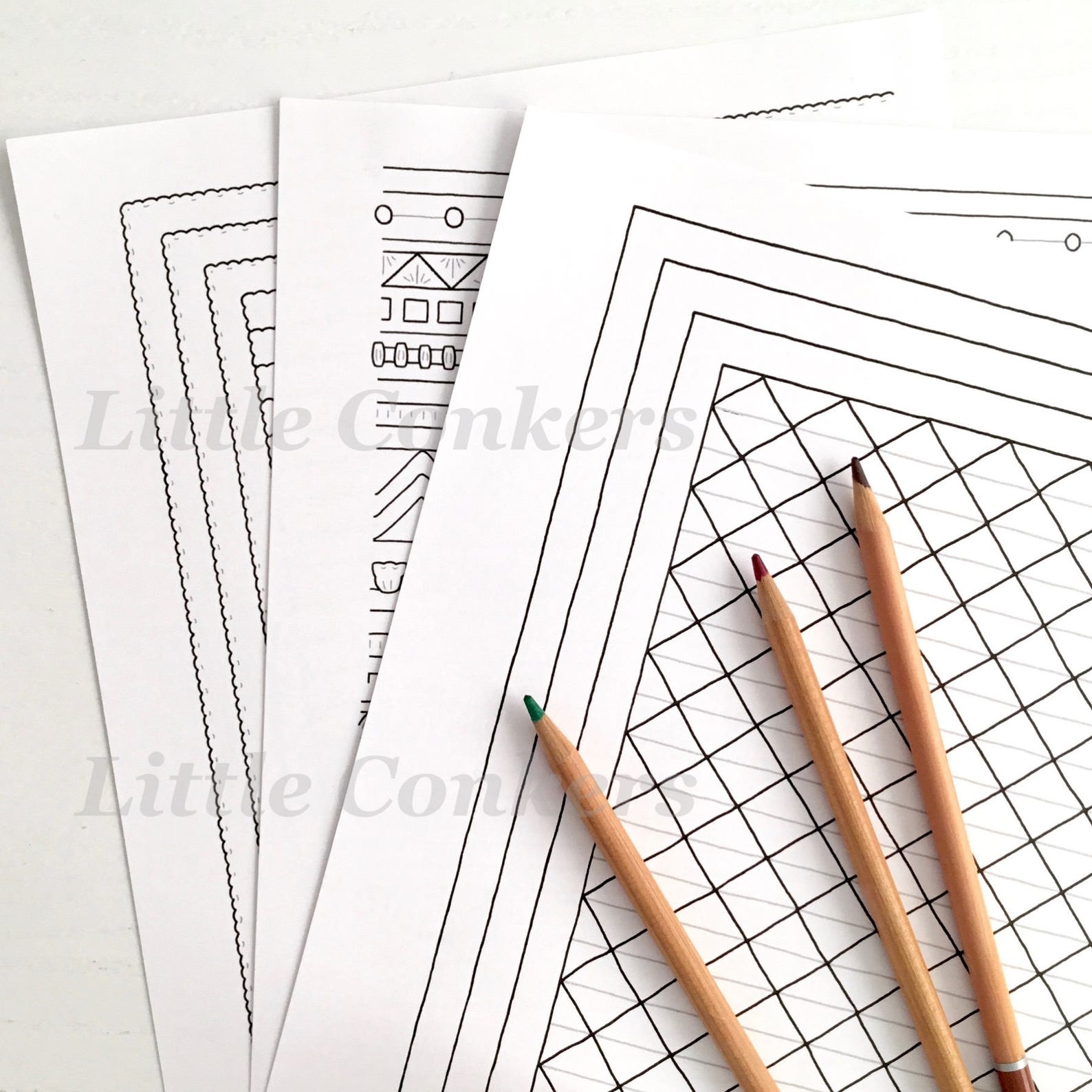 Crochet Colouring Pages / Printable Colouring Pages / Crochet-inspired ...