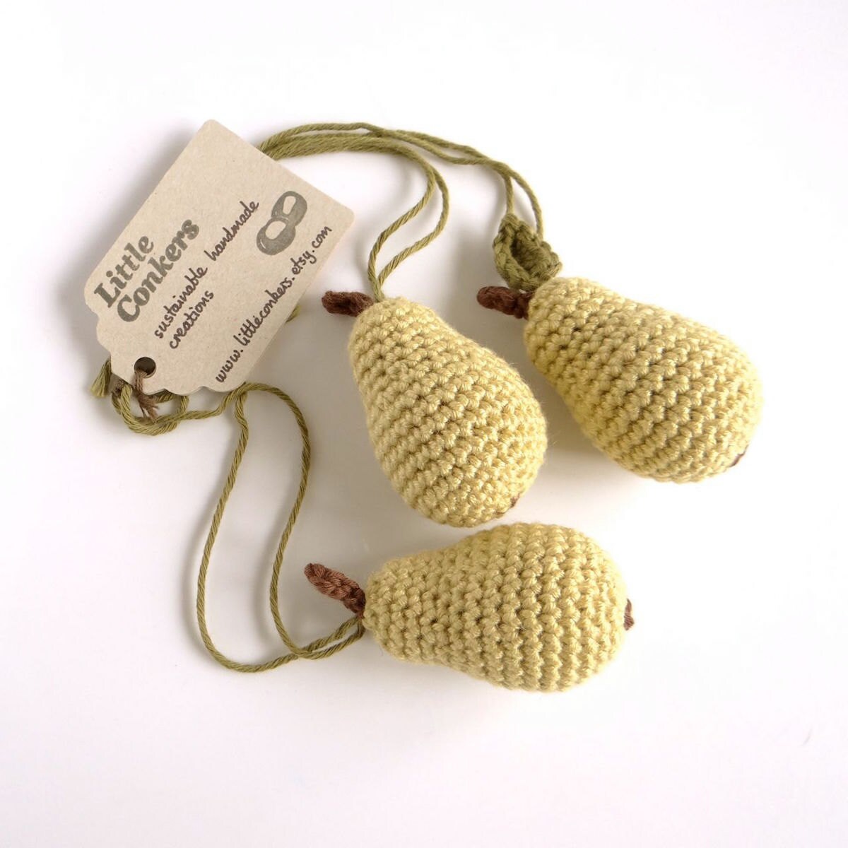 Pear Ornaments / Pear Decorations / Chartreuse Green Hanging - Etsy UK