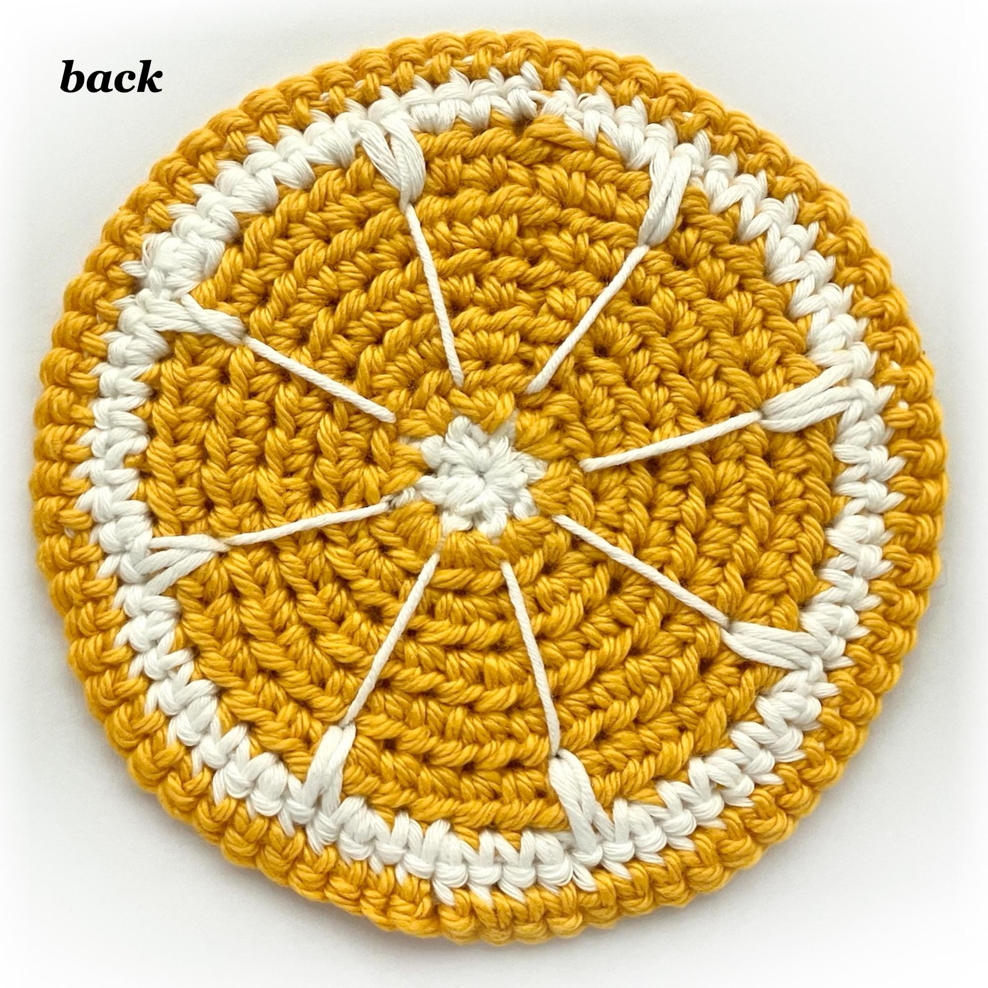 Citrus Slice Coasters Crochet Pattern / Crocheted Orange Lemon Lime ...