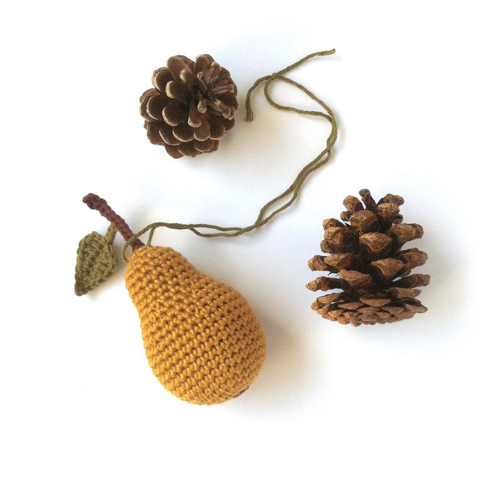 Gold Pear Ornament / Gold Christmas Tree Ornament / Christmas Tree ...