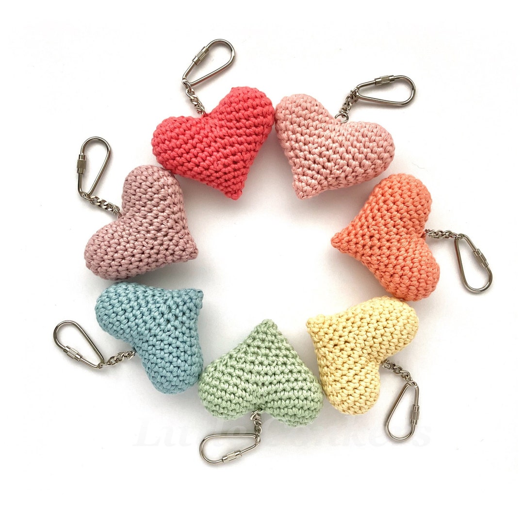 Heart Key Ring Keyring Heart Keychain Bag Charm Pocket Hug Valentine's ...