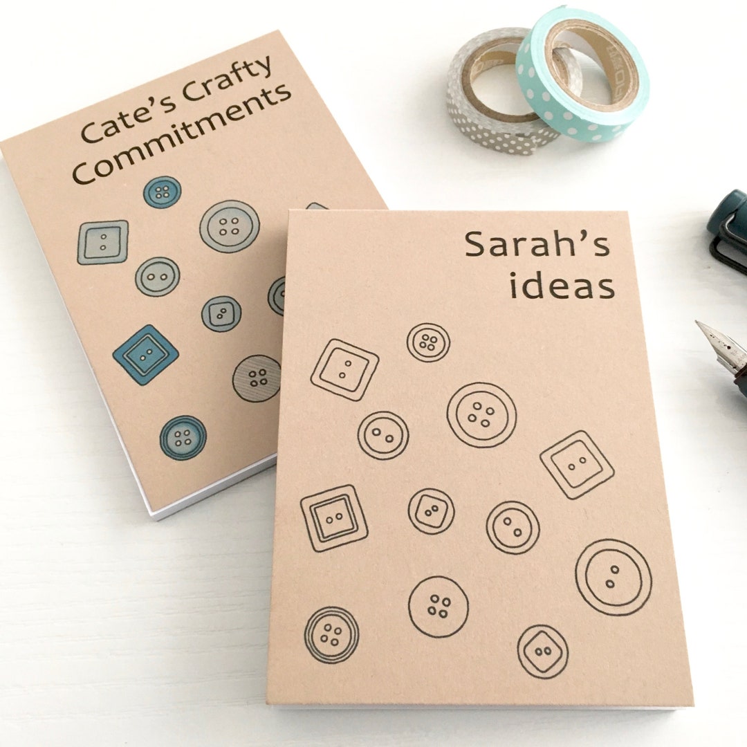 Personalised Notepad for Crafter / Sewing Gift Personalised Gift ...