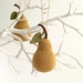 Gold Pear Ornament / Gold Christmas Tree Ornament / Christmas Tree ...