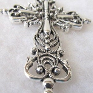 Filigree Cross, Ornate Religious Symbol, Rosary Cross, Great Gift, Lady ...