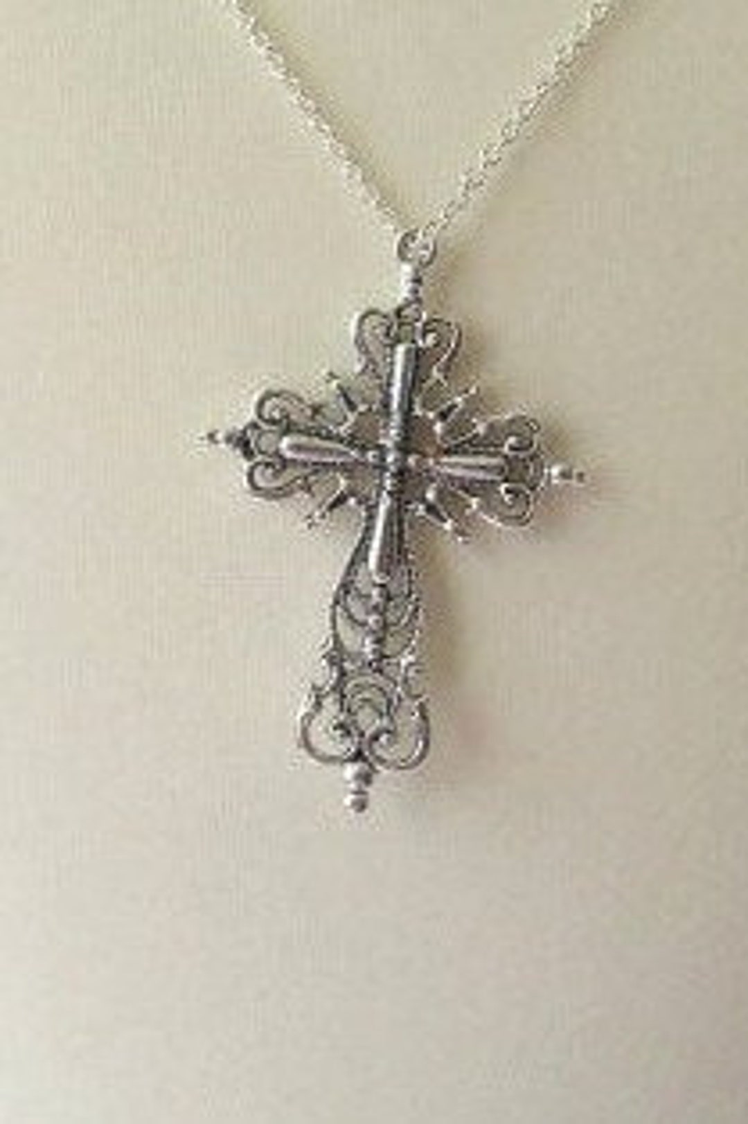Filigree Cross, Ornate Religious Symbol, Rosary Cross, Great Gift, Lady ...