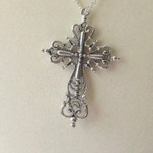 Filigree Cross, Ornate Religious Symbol, Rosary Cross, Great Gift, Lady ...