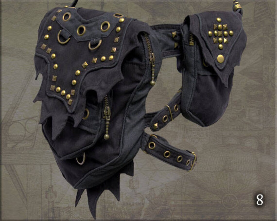 Wizard Belt Rivets with removable device pocket Archer | Etsy