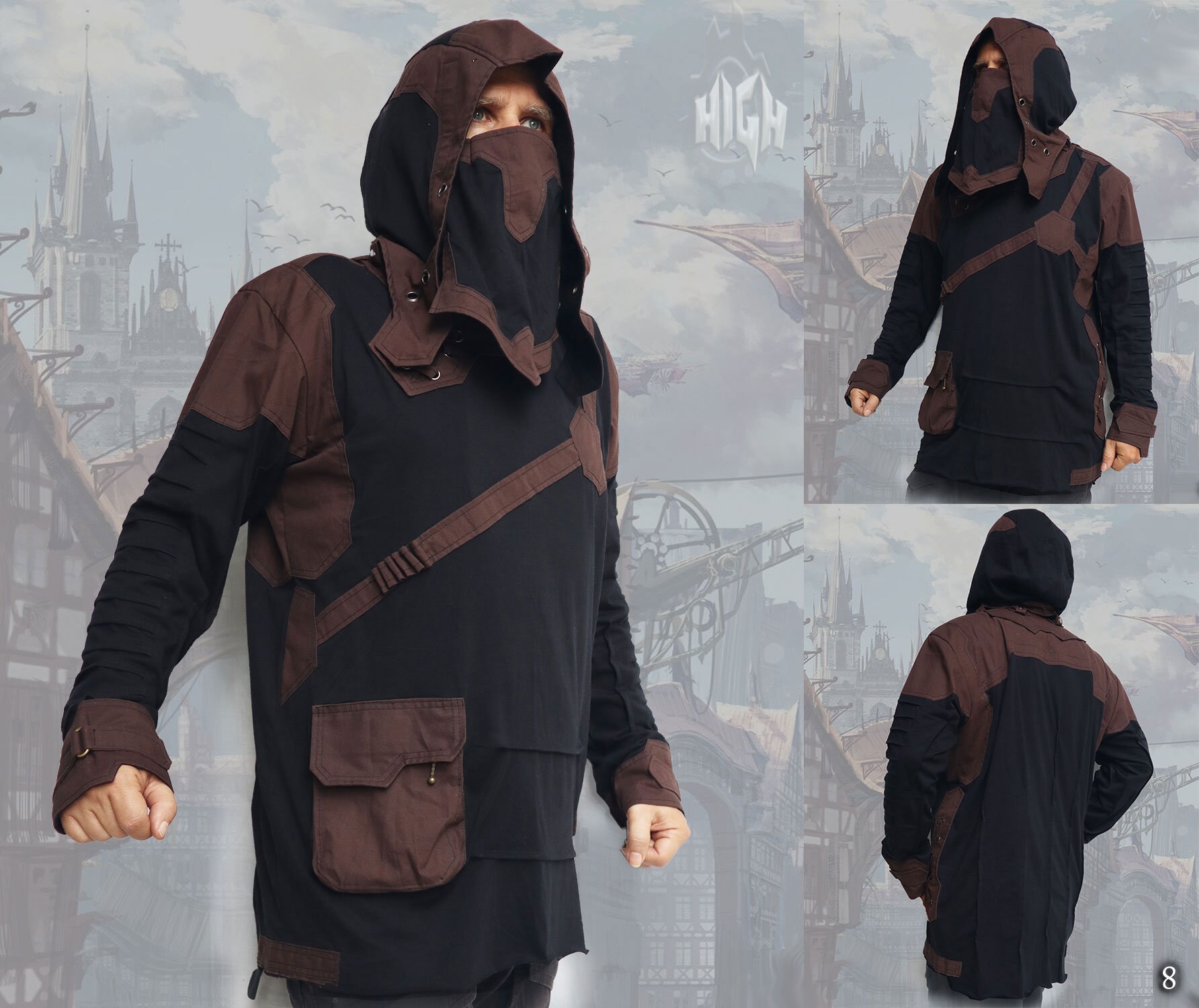 Paladin Hoodie - Post Apocalyptic Mad Max Assassin Wasteland Hooded Men ...