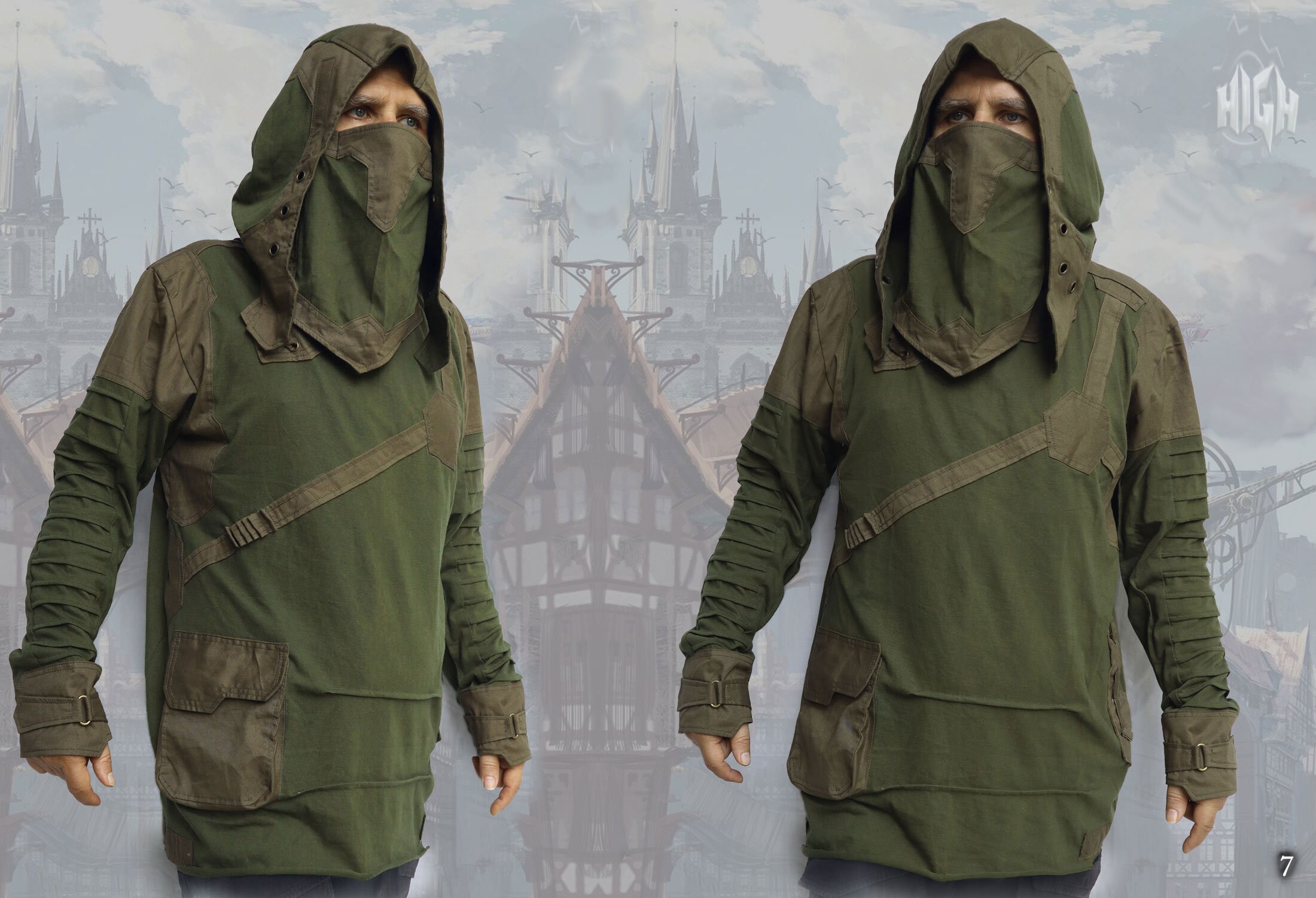 Paladin Hoodie - Post Apocalyptic Mad Max Assassin Wasteland Hooded Men ...