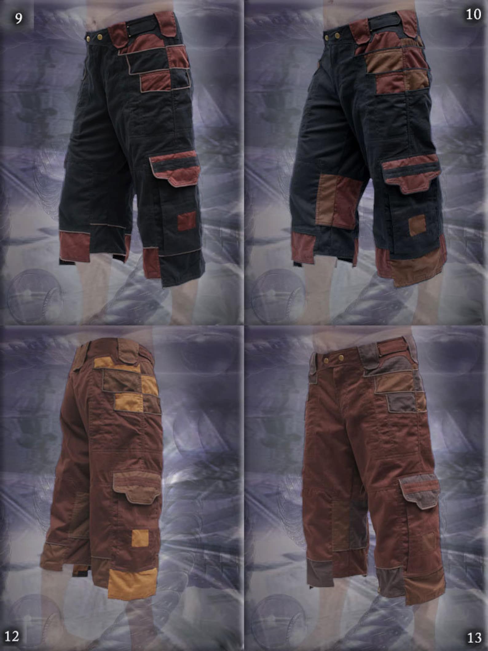 Trinity Bermudas - Plus Size Until 4XL - Colorful Pants - Etsy