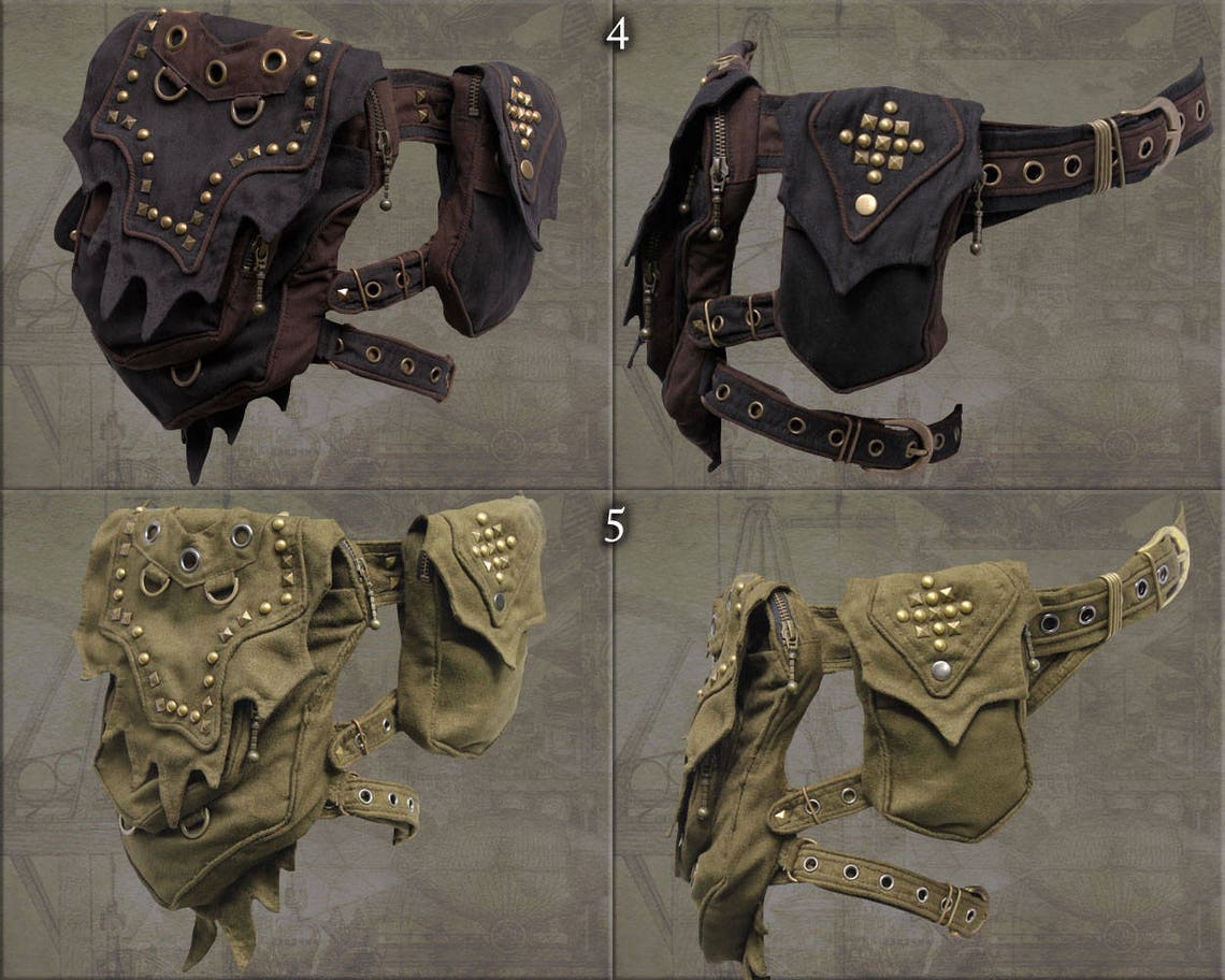 Wizard Belt Rivets With Removable Device Pocket Archer - Etsy