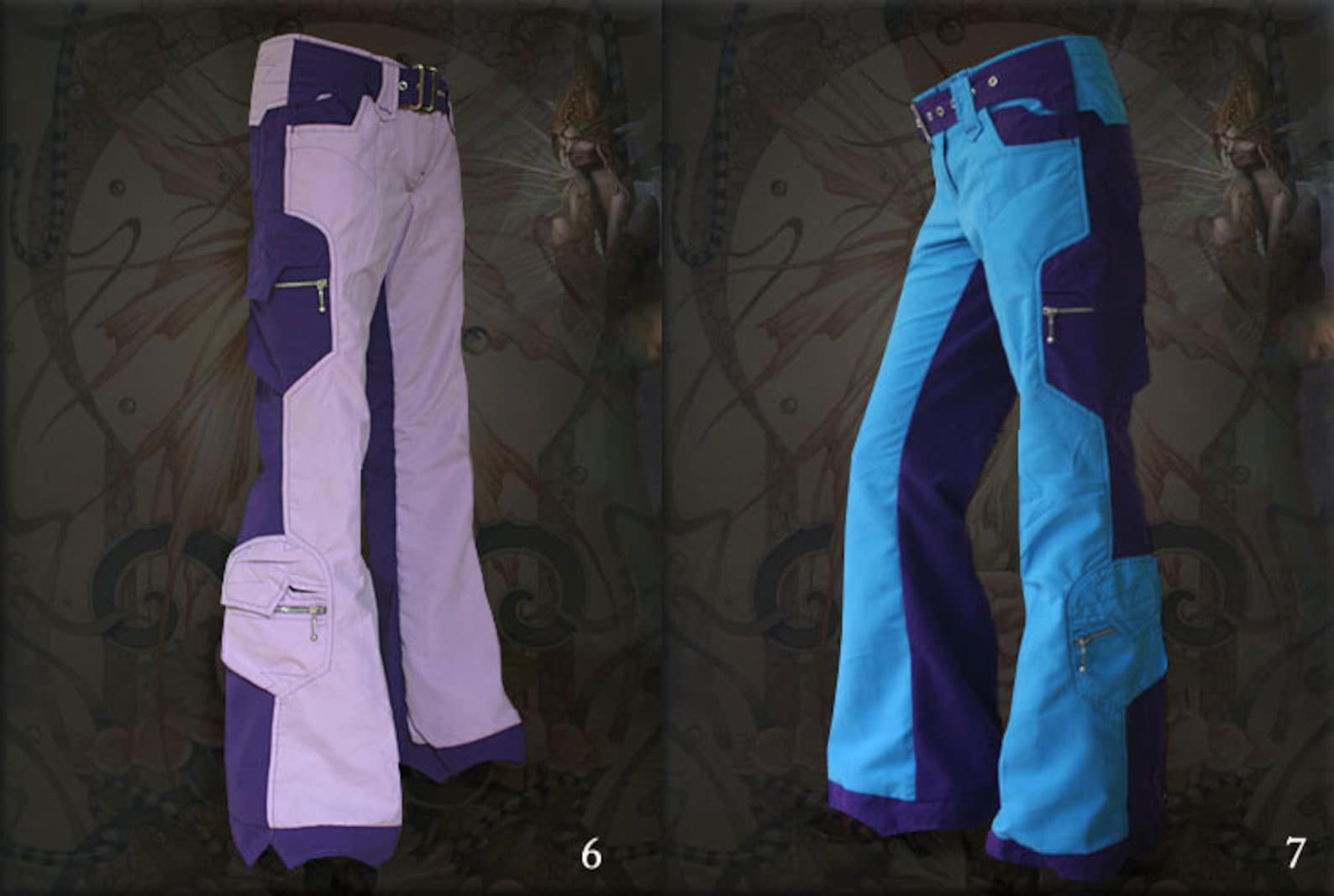 Enigma Pants - Ultimate Uv Cyber - Side Cargo Pockets - Etsy