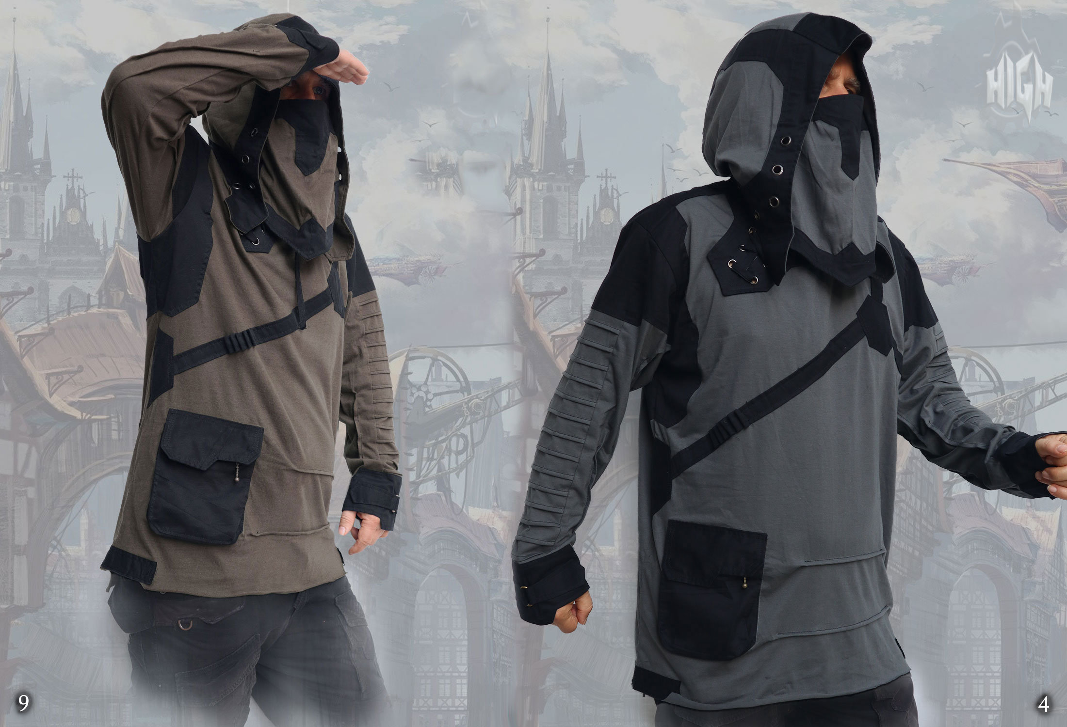 Paladin Hoodie - Post Apocalyptic Mad Max Assassin Wasteland Hooded Men ...
