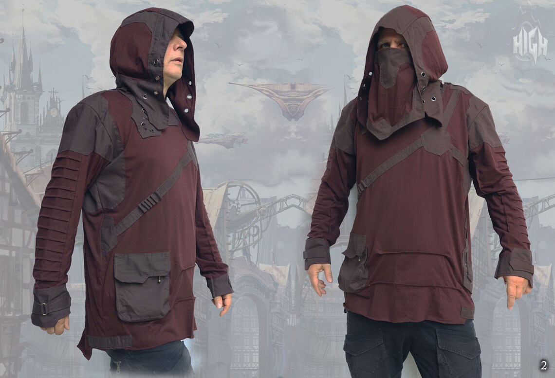 Paladin Hoodie - Post Apocalyptic Mad Max Assassin Wasteland Hooded Men ...