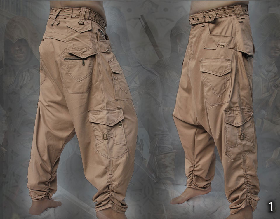 Nizari Pants cargo pocket goa tribal festival baggy aladdin | Etsy