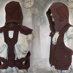Teleporter Hooded Tech Vest Multi Pockets Cyber Futuristic Clothing for ...