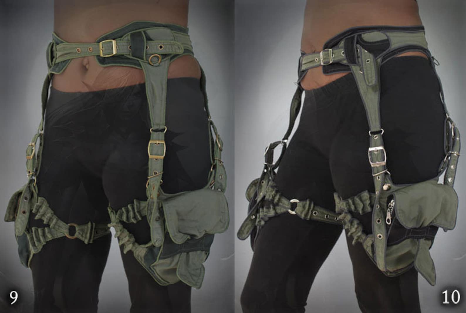 Psy Raider Belt Garter Thigh Cargo Pocket Leg Bag Festival - Etsy