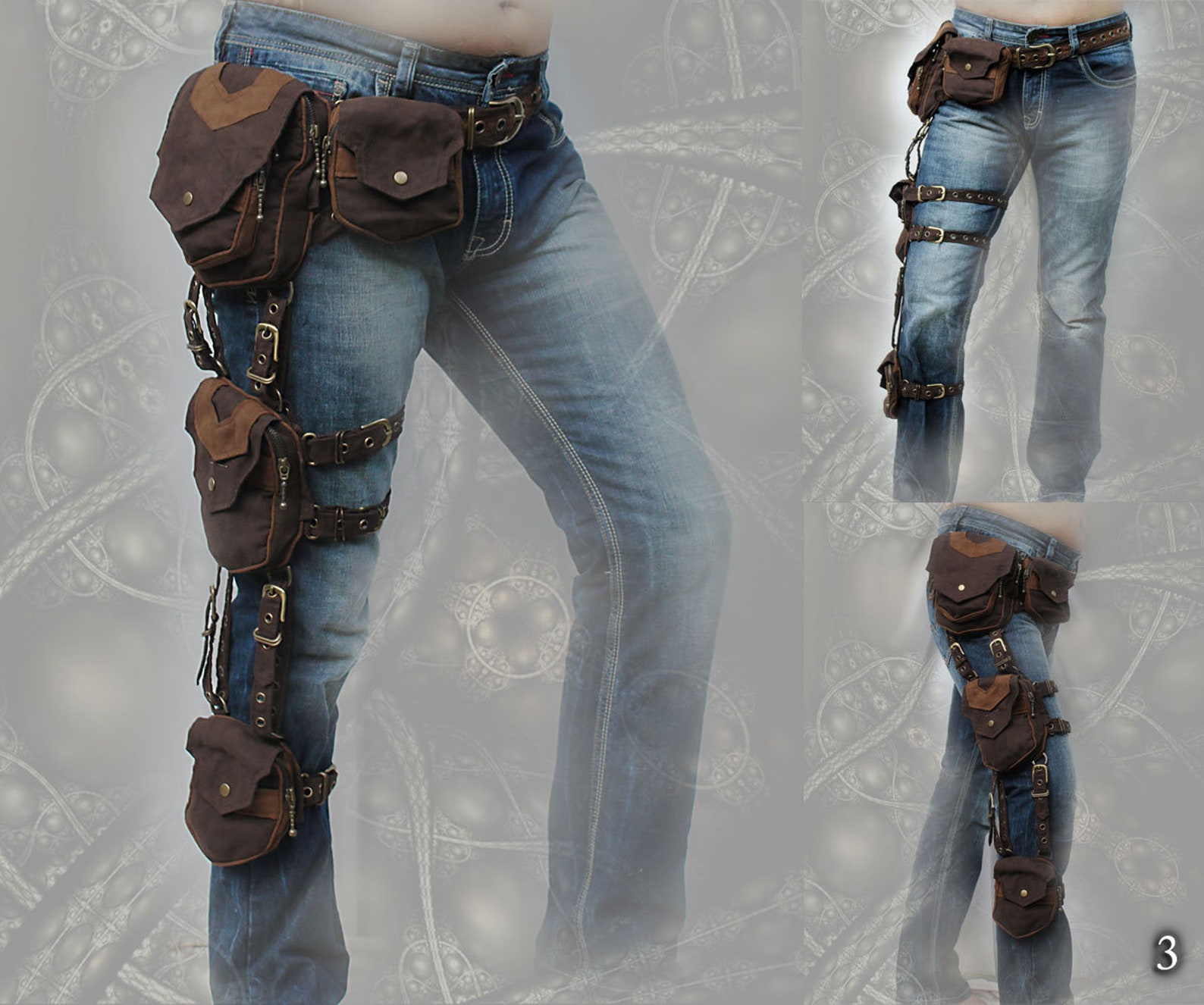 Trail Tracker Belt - Triple One Leg Pocket Grip Belt - Cosplay ...