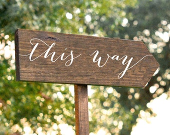 Wedding This Way Sign | Etsy