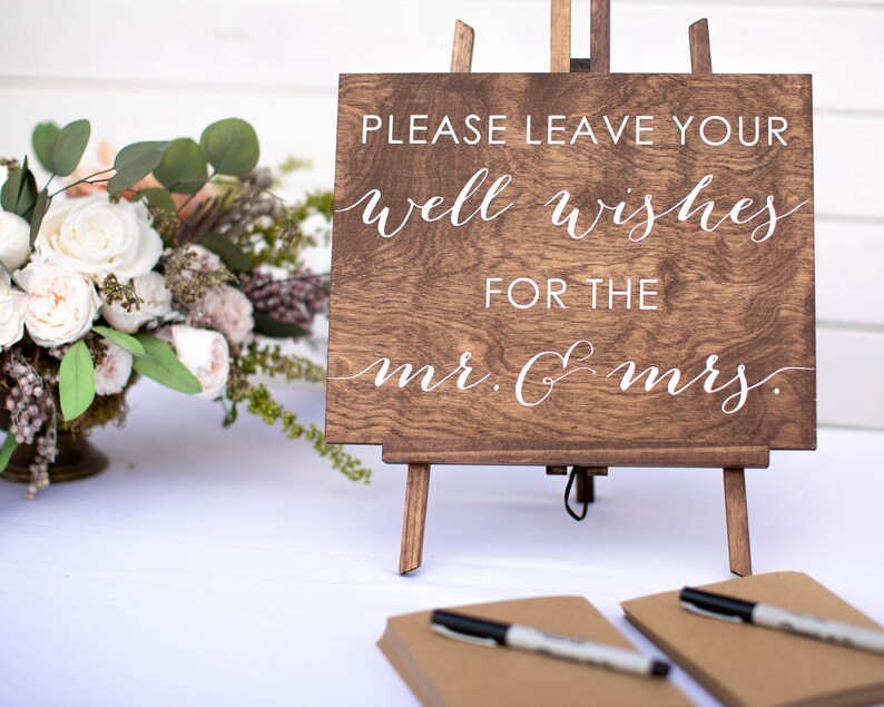 Bridal Shower Signs Well Wishes Sign Wedding Reception Etsy