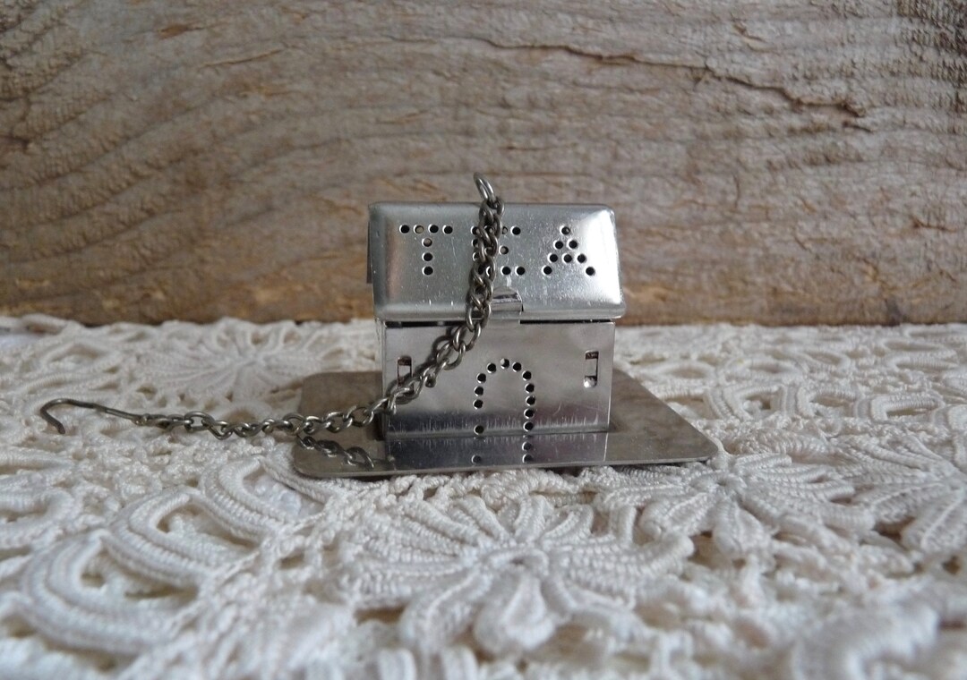 Vintage Stainless Steel Tea House Infuser Including the Drip Catcher ...