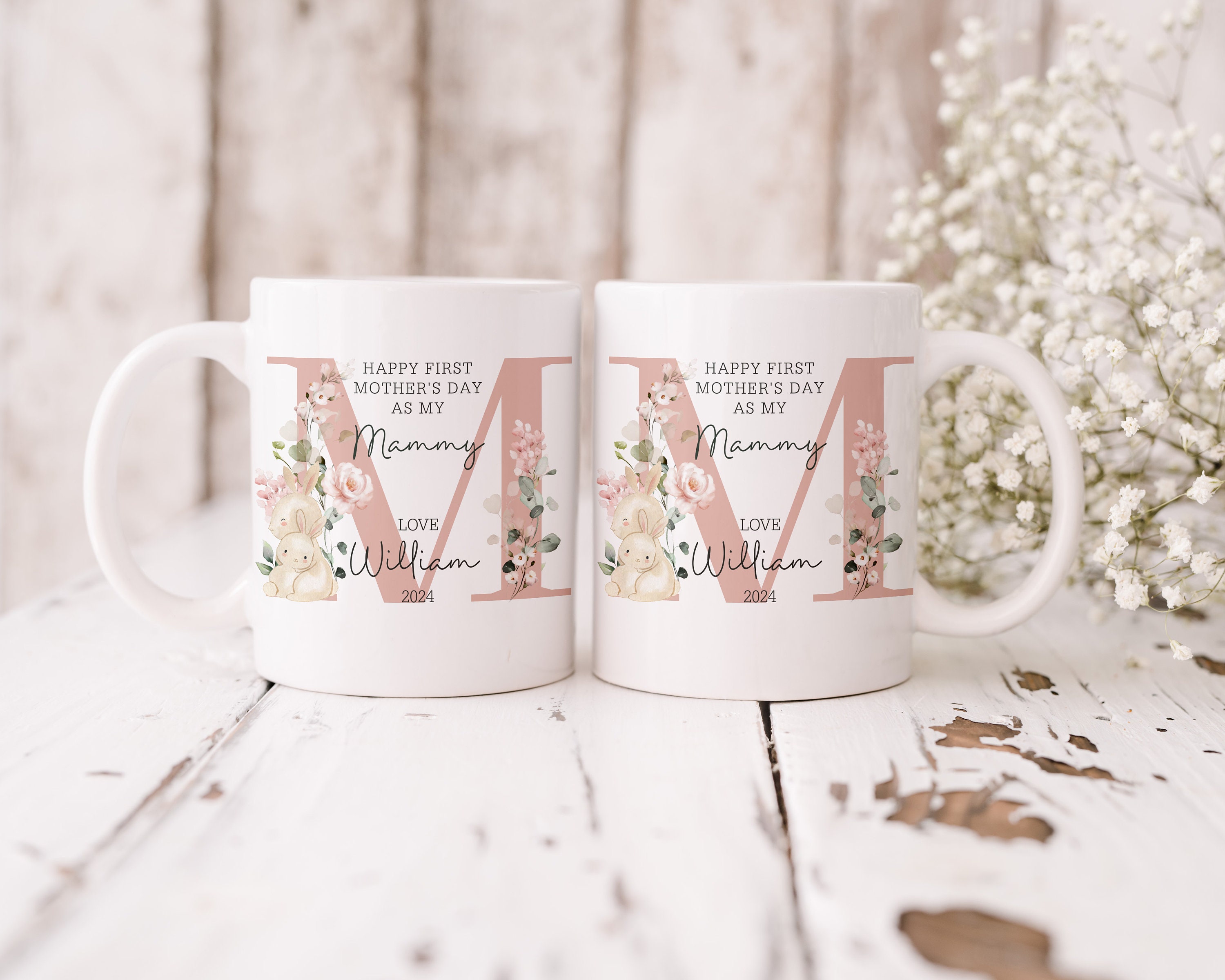 First Mothers Day as My Mummy Mug & Coaster Gift, Personalised Mother's ...