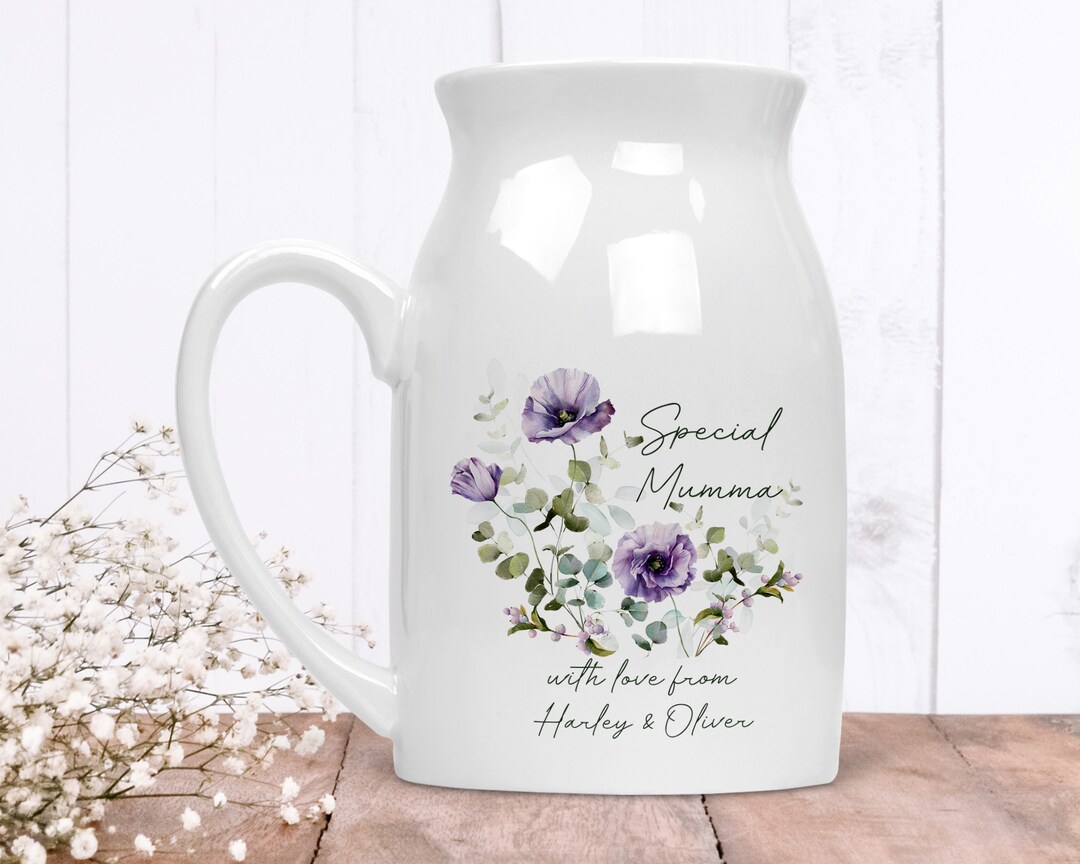 Personalised Special Mummy Ceramic Small Vase / Jug, Mother's Day Gift ...