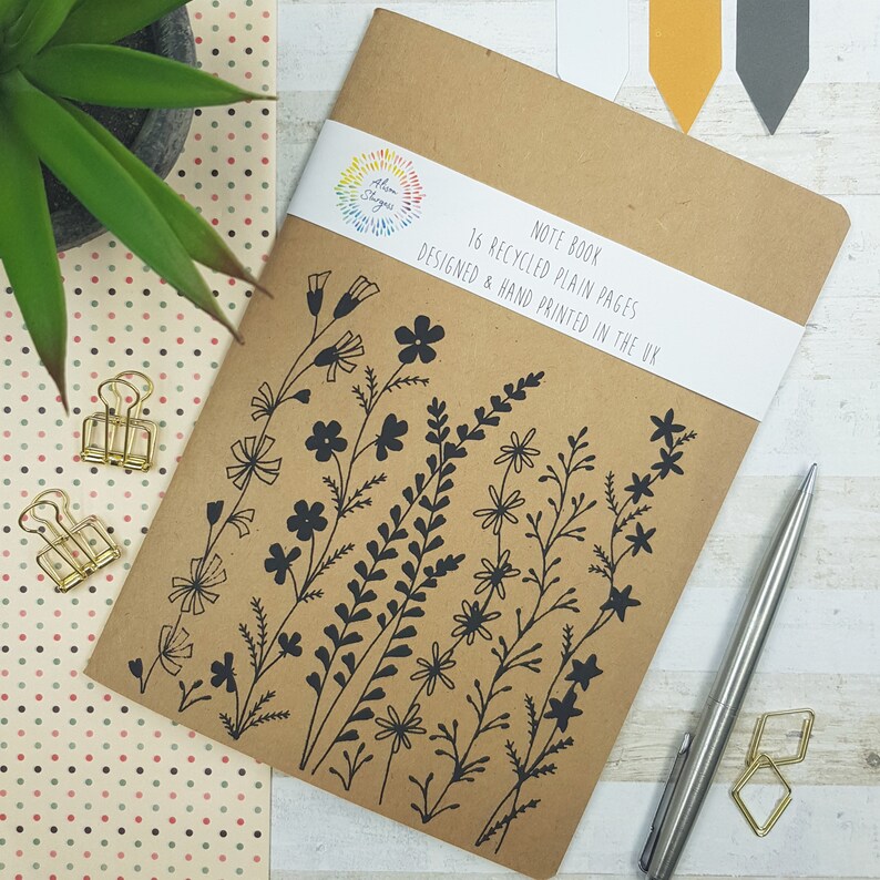 A5 & A6 Note Book Hand Screen Printed Cover | Etsy