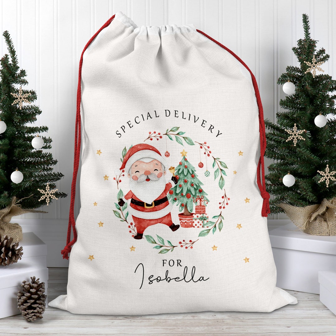 Personalised Santa Sack, Christmas Present Sack, Personalised Stocking ...