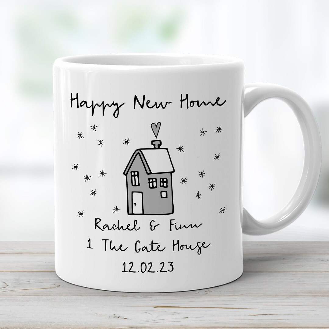Happy New Home Personalised Mug, House Warming Gift, New Home Present ...