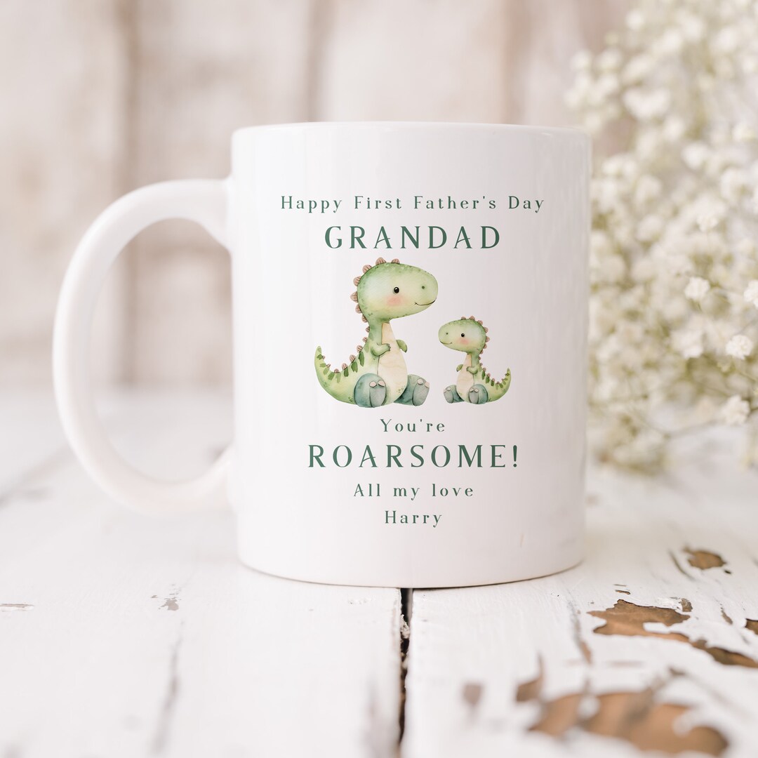 First Father's Day as My Grandad Personalised Mug & Coaster, Gift for ...