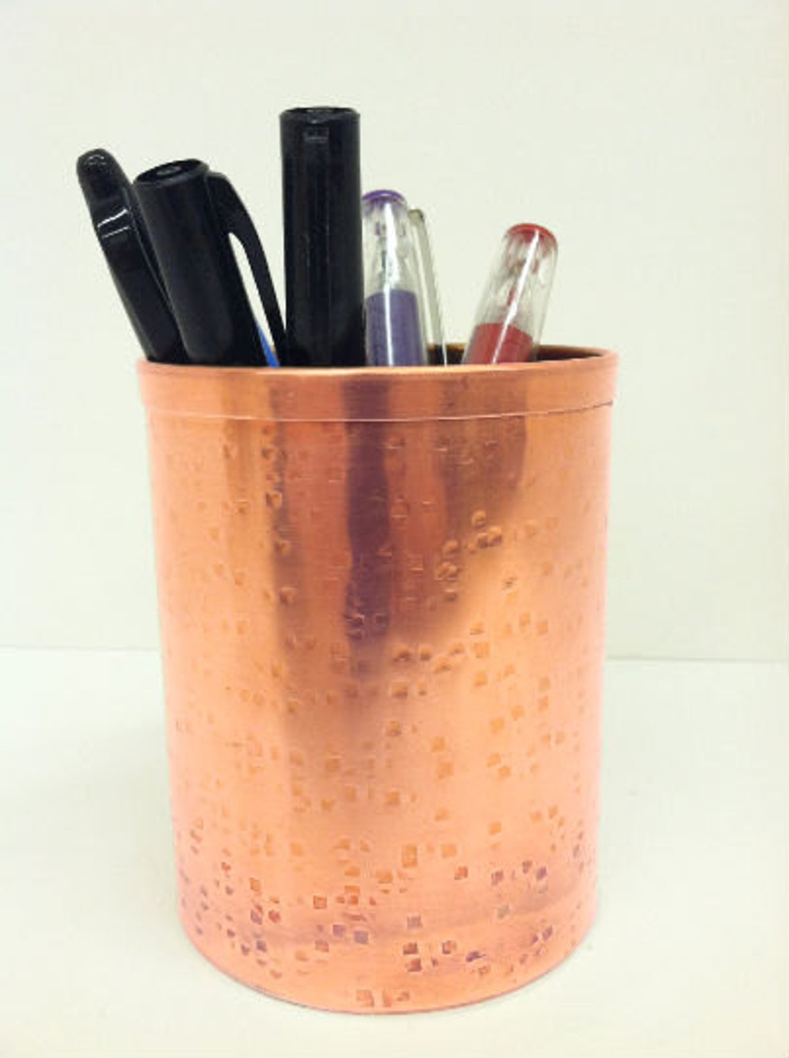 Textured Metal Square Hammered Solid Copper Vertical Business - Etsy