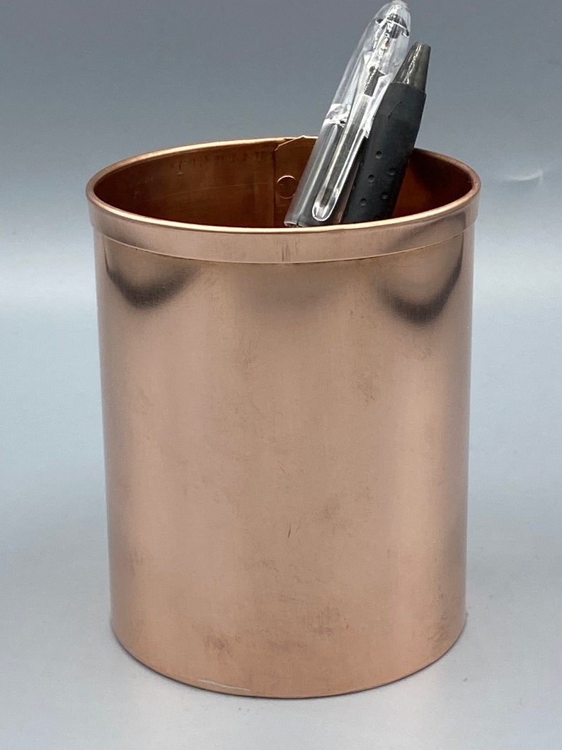 Solid Copper Desk Set Modern Copper Business Card Holder - Etsy