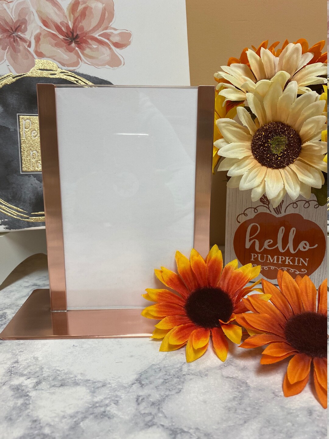 Vertical Copper Picture Frame, 5x7 Vertical Picture Frame, 7th Wedding ...