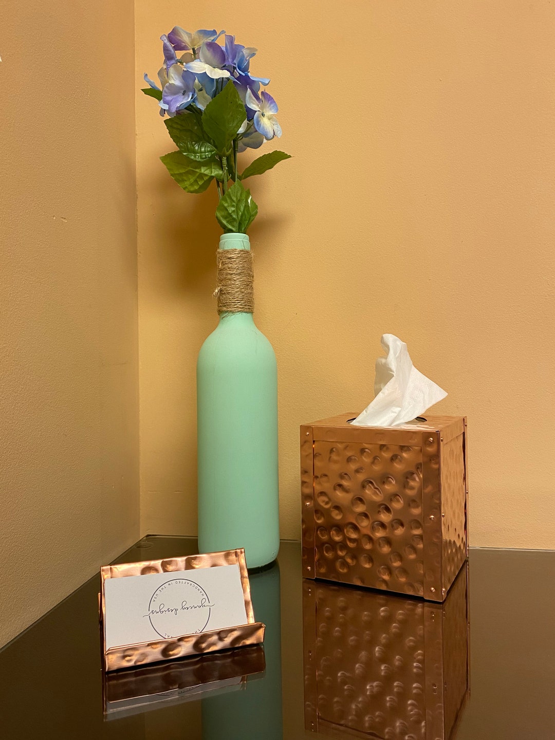 Tissue Box Cover, Cube Tissue Holder, Copper Tissue Cover, Home and ...