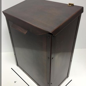 Large Copper Mailbox, Wall Mount Mailbox, Copper Mailbox Wall Mount ...