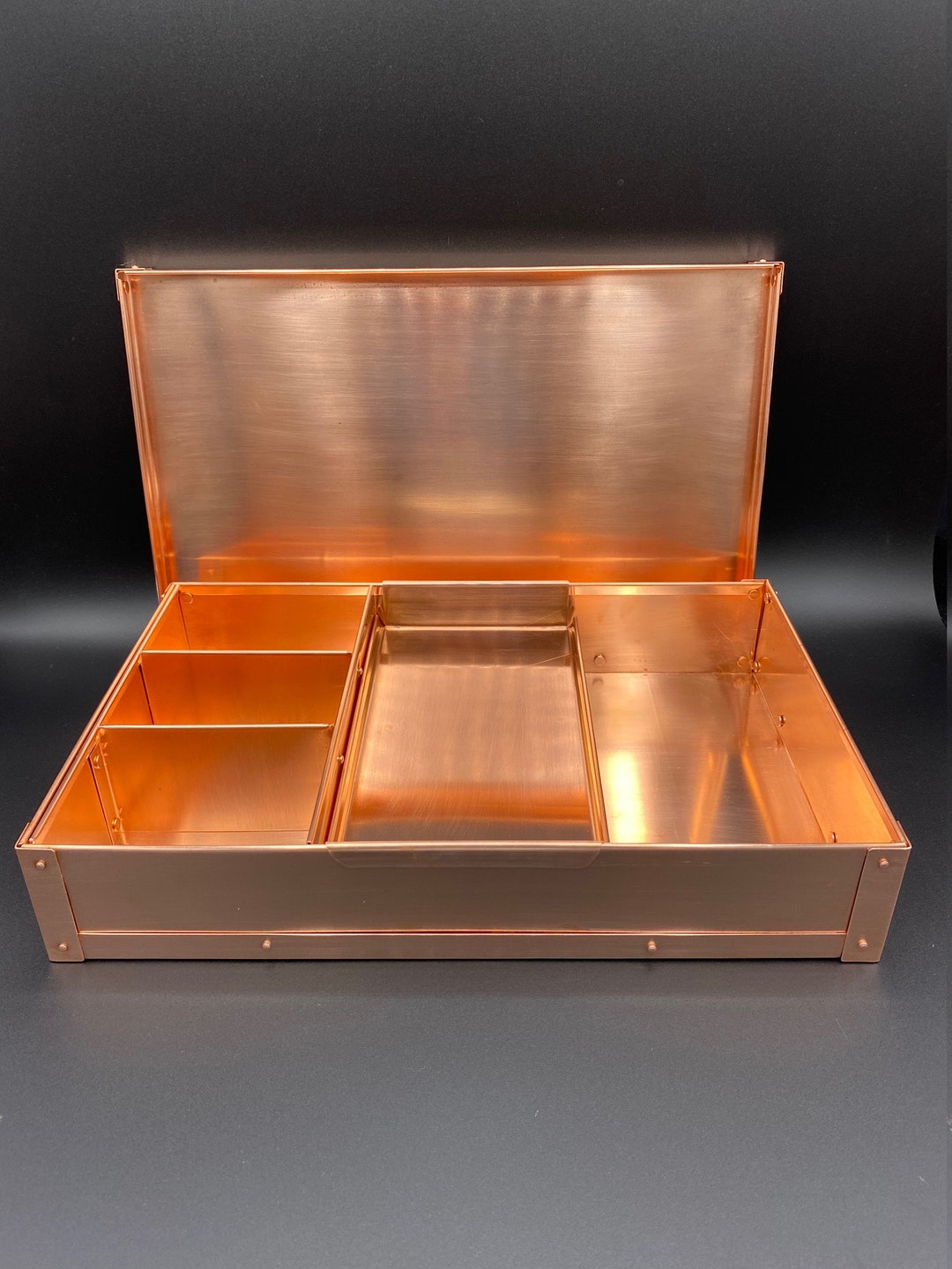 Handmade Copper Tray With Box, Personalized Anniversary Gift - Etsy