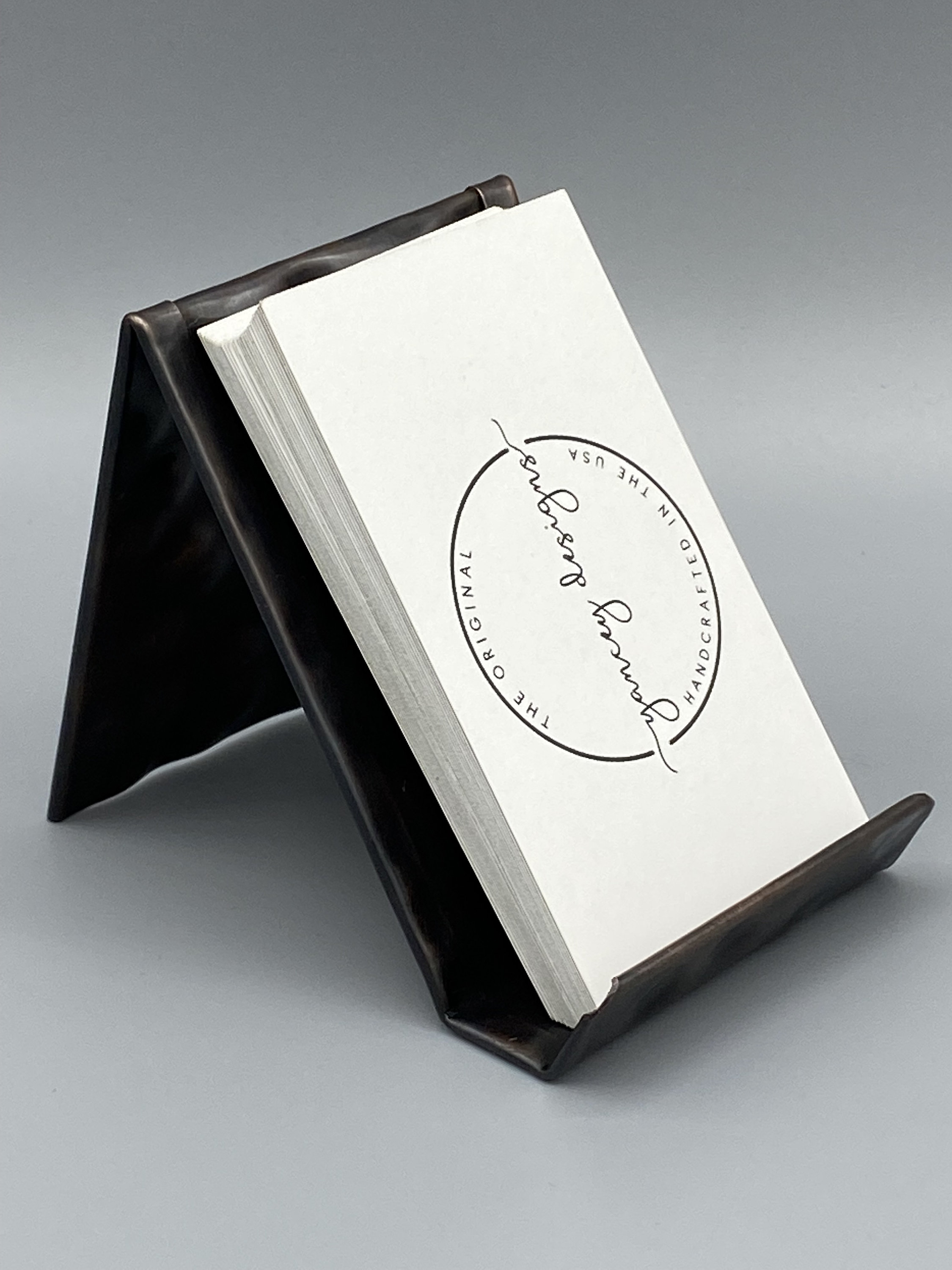 Vertical Business Card Holder Bronze Business Card Holder | Etsy