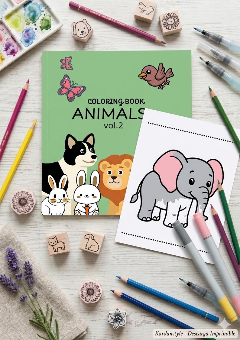 Animal Coloring Book Vol. 1 | 14 Printable Animal Pages | Instant PDF ...