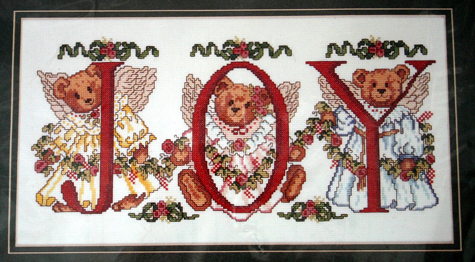 Candamar Designs Embroidery Kit joy Angel Bear Picture Cross Stitch Kit ...