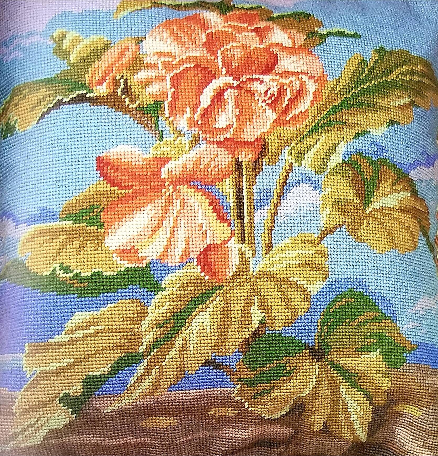 Hardcover Book Full of Colorful Needlepoint Antique Look - Etsy
