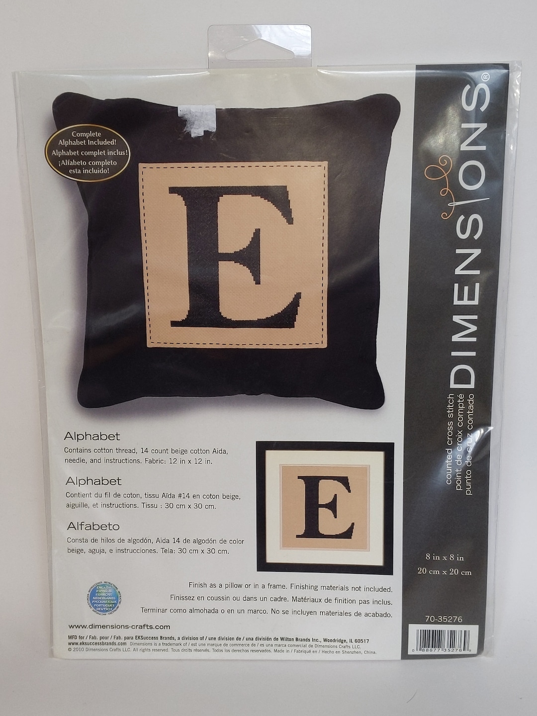 Counted Cross Stitch Kit by Dimensions - Any Letter, Complete Alphabet ...