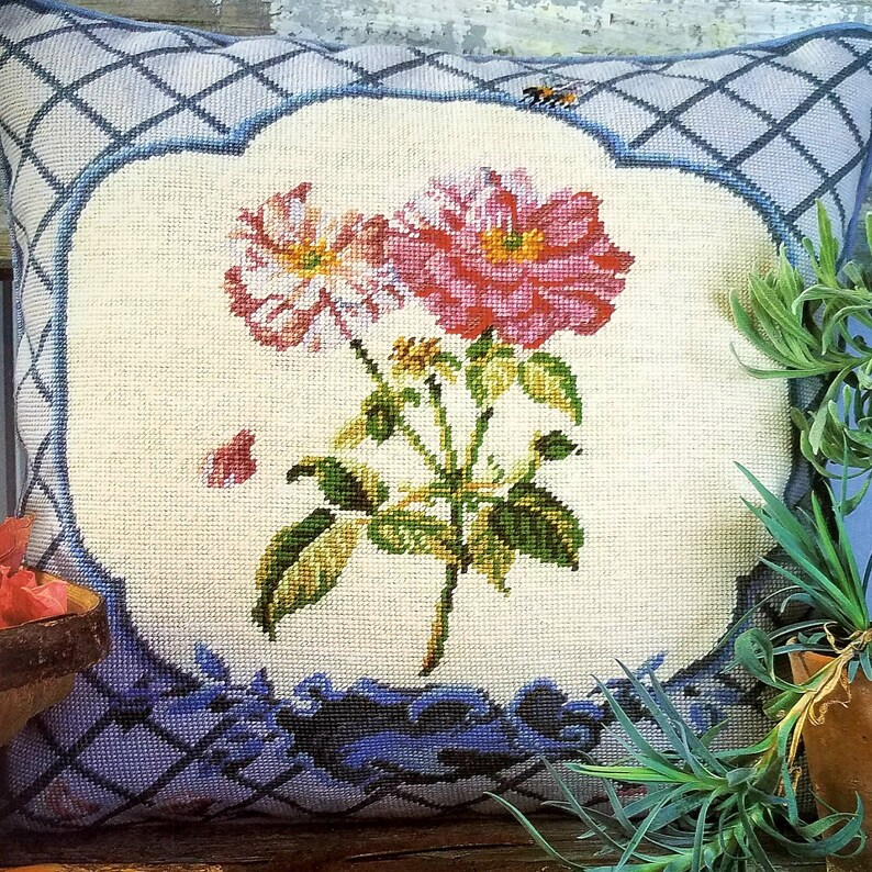 Hardcover Book Full of Colorful Needlepoint Antique Look - Etsy